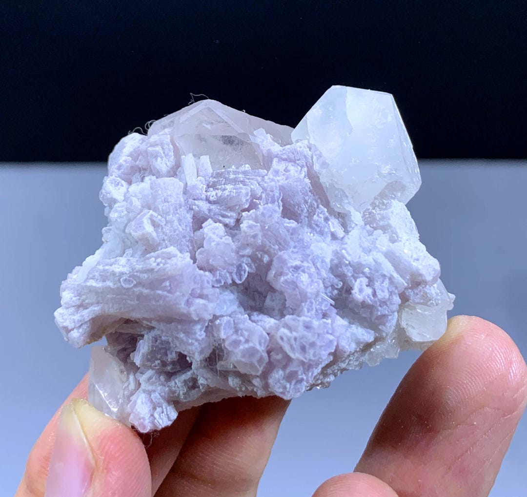 Natural Pink Morganite Crystal With Pink Lepidolite and Quartz From ...