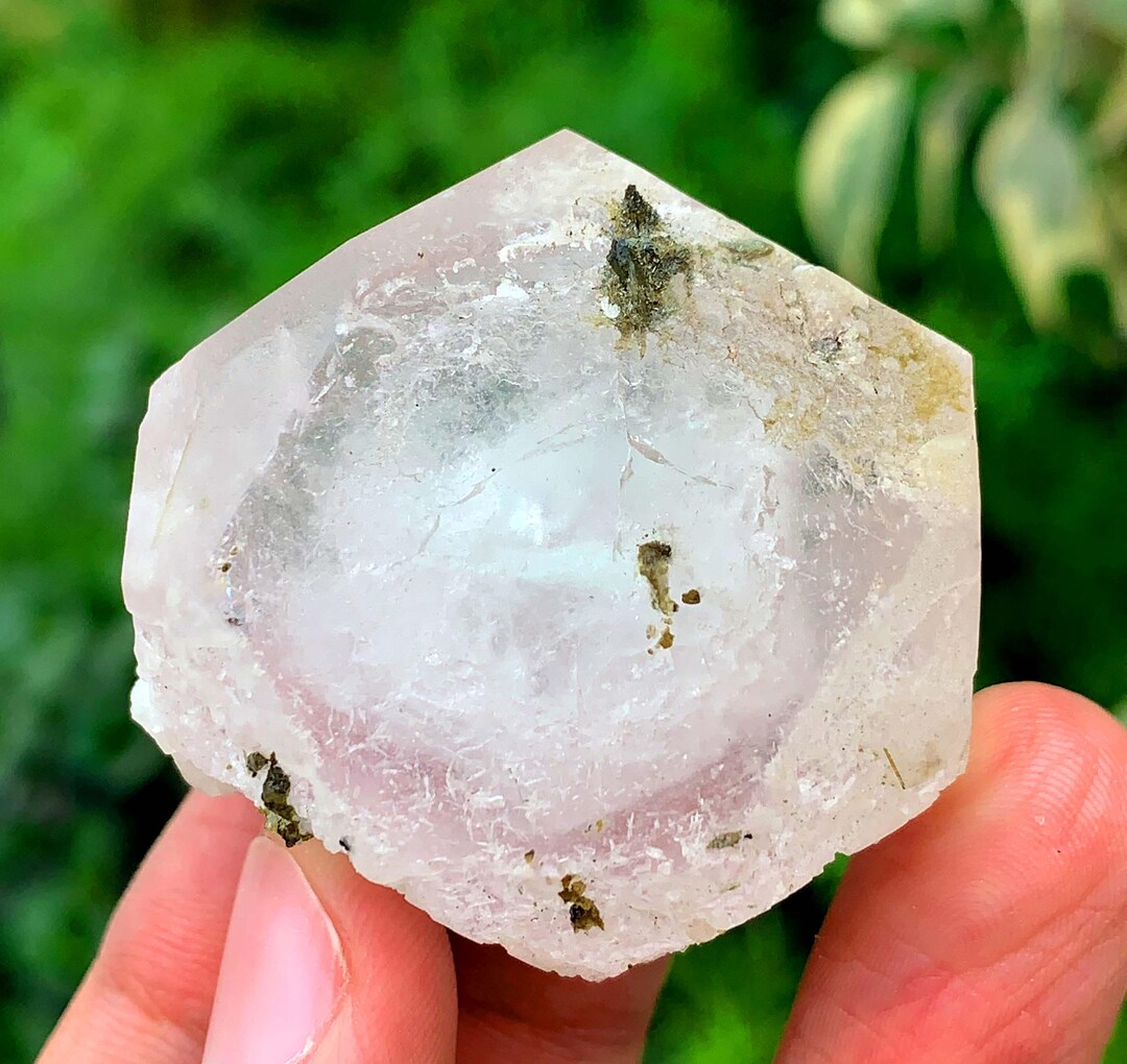 Natural Pink Morganite Crystal With Green Tourmaline From Afghanistan ...