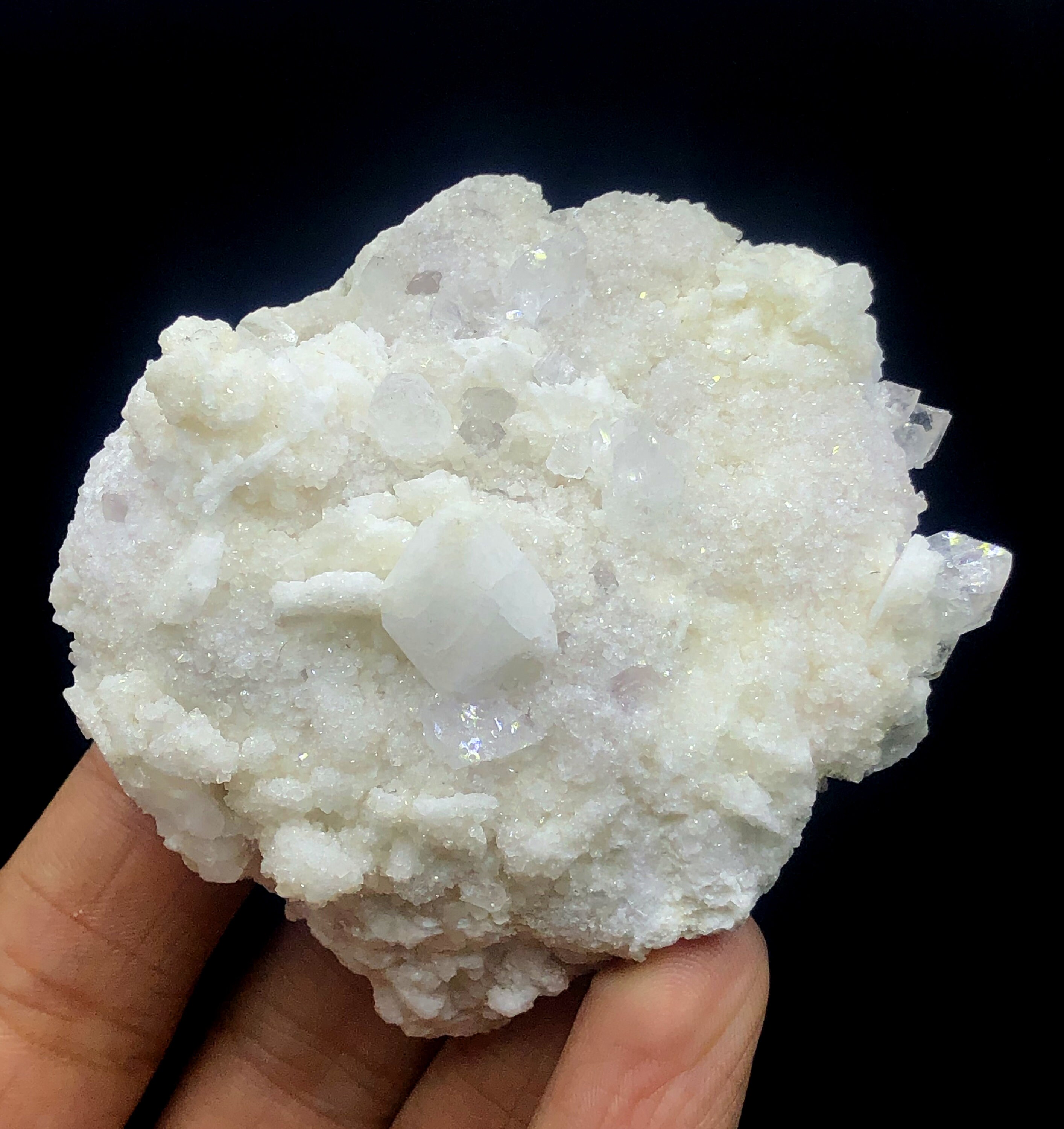 Rare Pollucite With Herderite, Quartz Crystal, Pollucite Specimen ...
