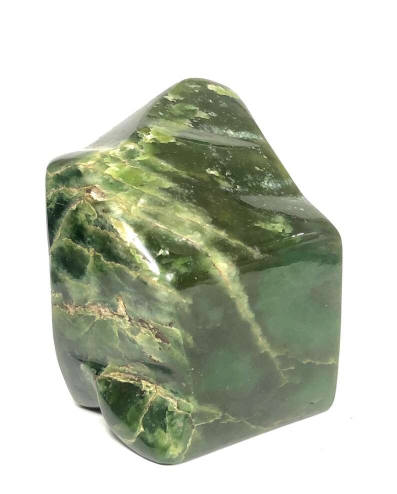 Green Nephrite Polished Tumble: Self Standing Freeform Stone (1014 Gram ...
