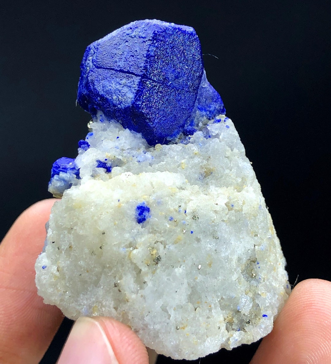 Natural Blue Lapis Lazuli Specimen With Golden Pyrite on Matrix, Blue ...