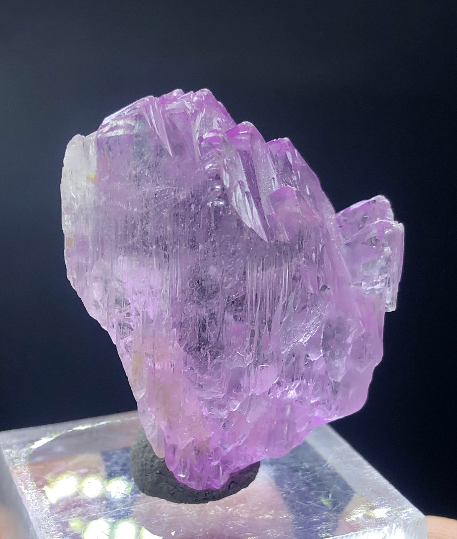 Mountain Shape Kunzite Crystal Pink Kunzite Kunzite Stone - Etsy