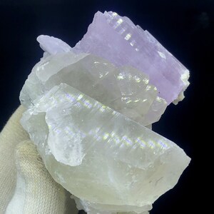 Pink Kunzite With Quartz Crystal, Natural Kunzite, Kunzite Stone ...