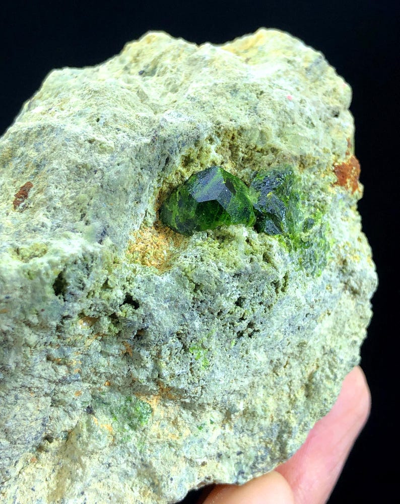 Lush Green Demontoid Garnet on Matrix - 239 Gram - Etsy
