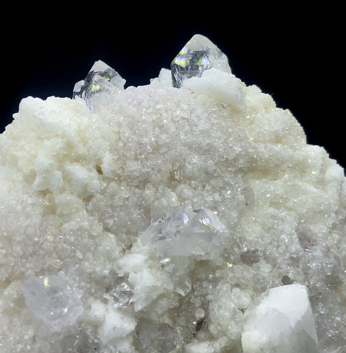 Rare Pollucite With Herderite, Quartz Crystal, Pollucite Specimen ...