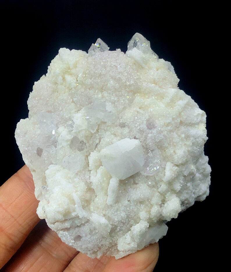 Rare Pollucite With Herderite, Quartz Crystal, Pollucite Specimen ...