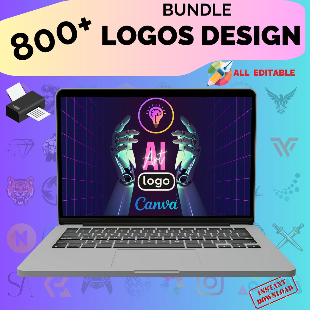 Logo Bundle Mega | 800+ Pre-made Logos Package | Suitable for Every Job ...