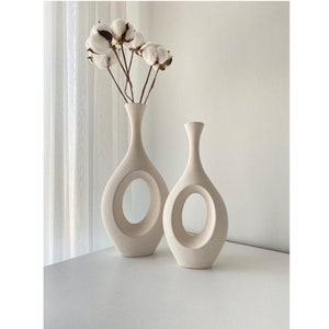 Handmade Abstract Ceramic Modern Matte Vase - Etsy