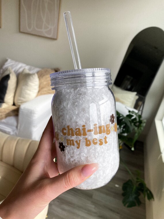 Chai-ing My Best Chai Tea Iced Coffee Cup 24 Oz Plastic - Etsy