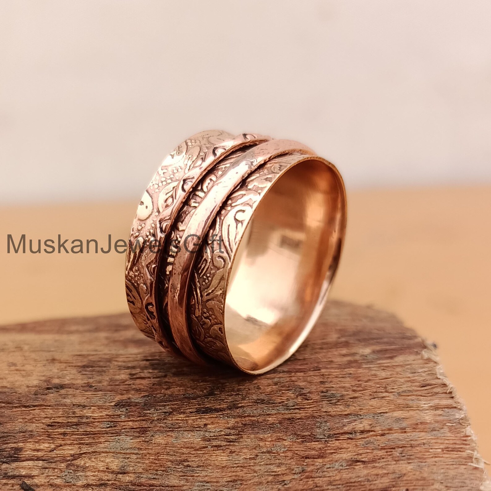 Pure Copper Ring Solid Copper Ring Meditation Ring Pure - Etsy