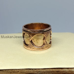 Solid Copper Spinner Ring, Meditation Ring, Handmade Women Ring ...