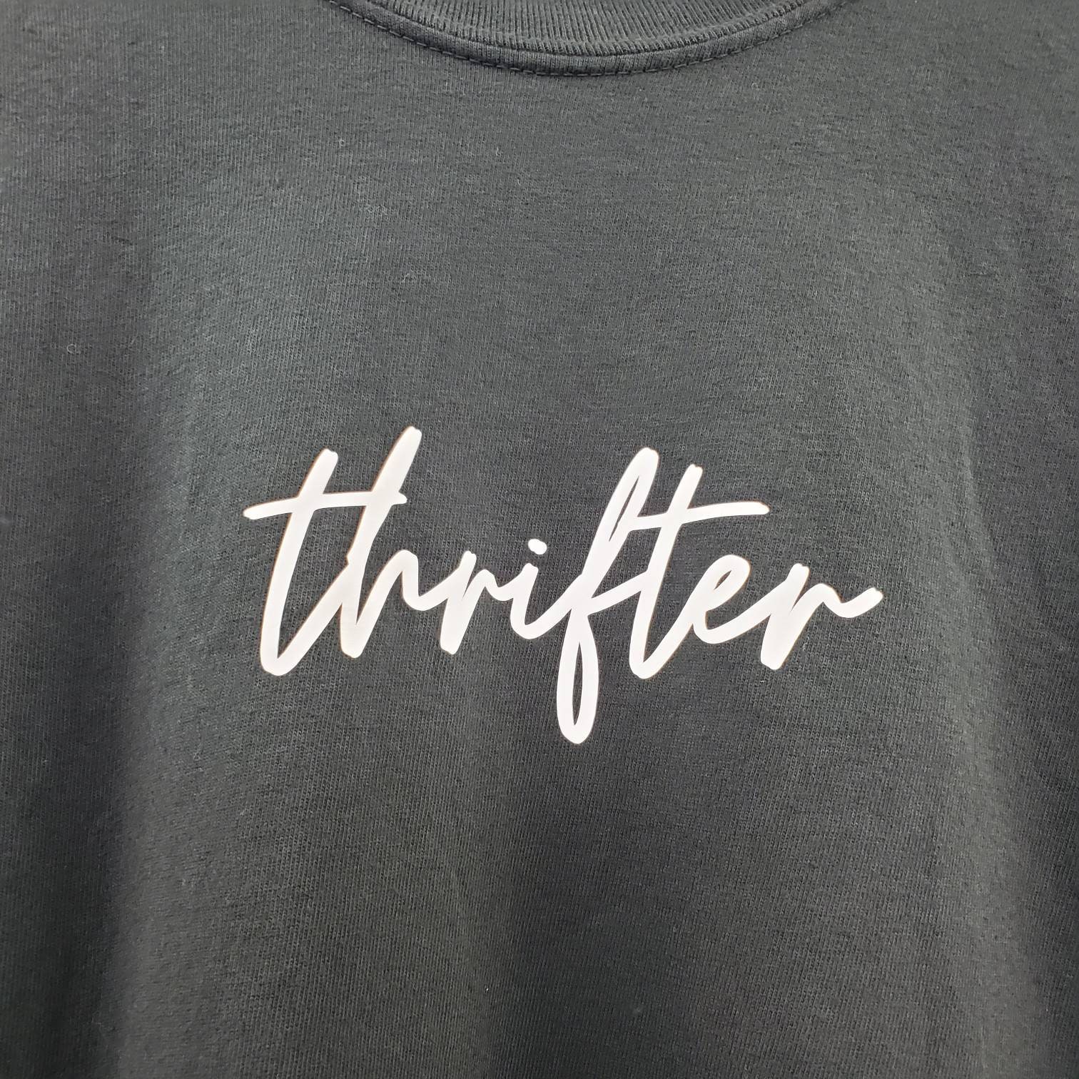 Thrifter Graphic Tee Shirt Big Logo Spellout - Etsy UK