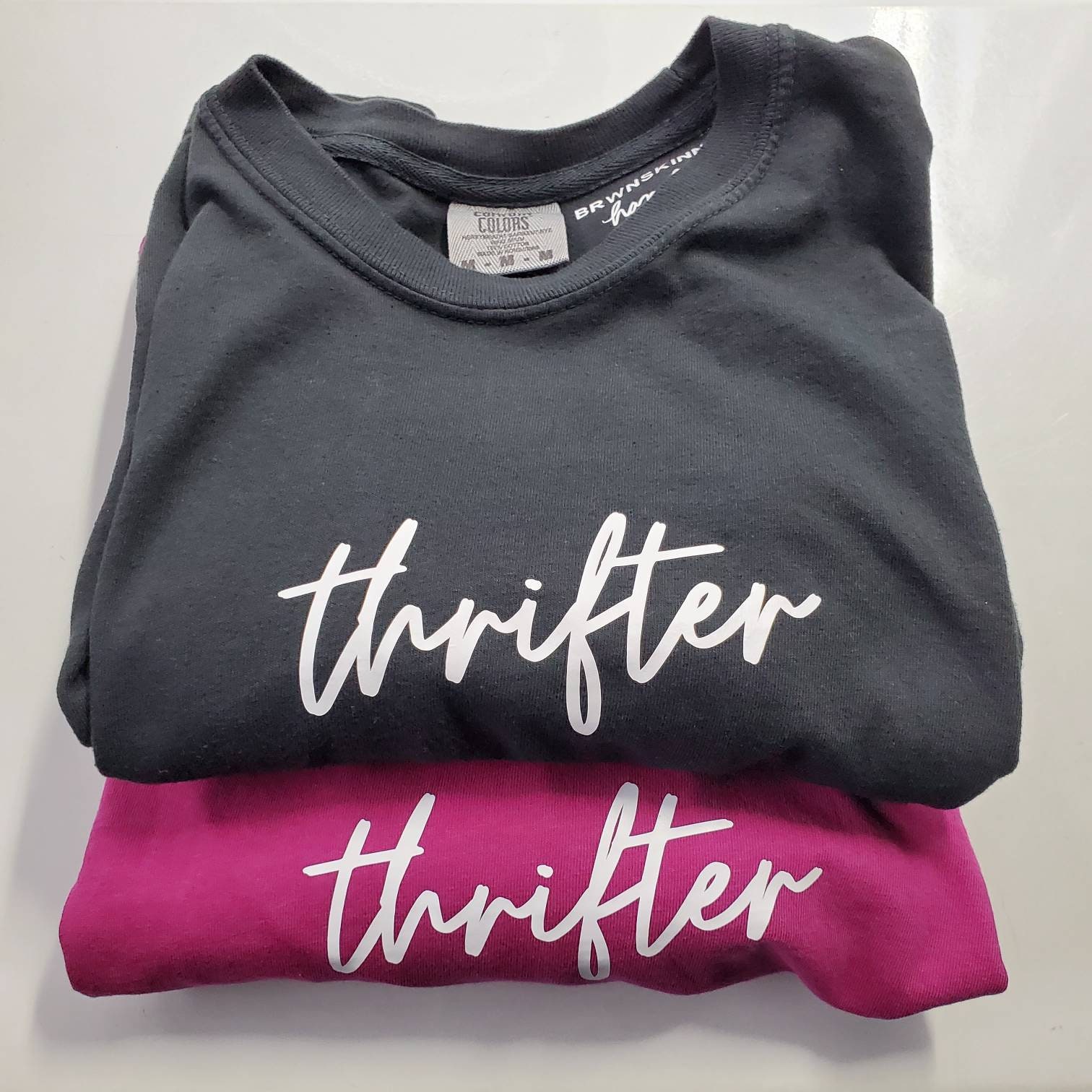 Thrifter Graphic Tee Shirt Big Logo Spellout - Etsy UK
