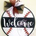 Baseball Welcome Door Round, Door Sign, Wreath - Etsy