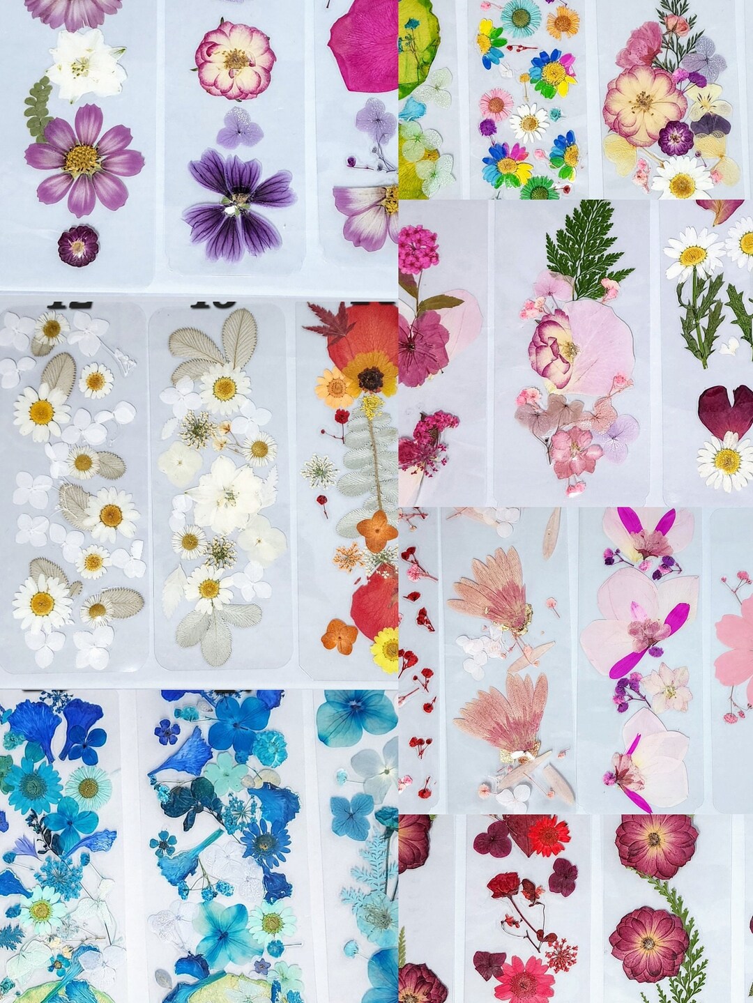 Real Pressed Floral Bookmarks, Real Flower Bookmarks, Floral Bookmarks ...