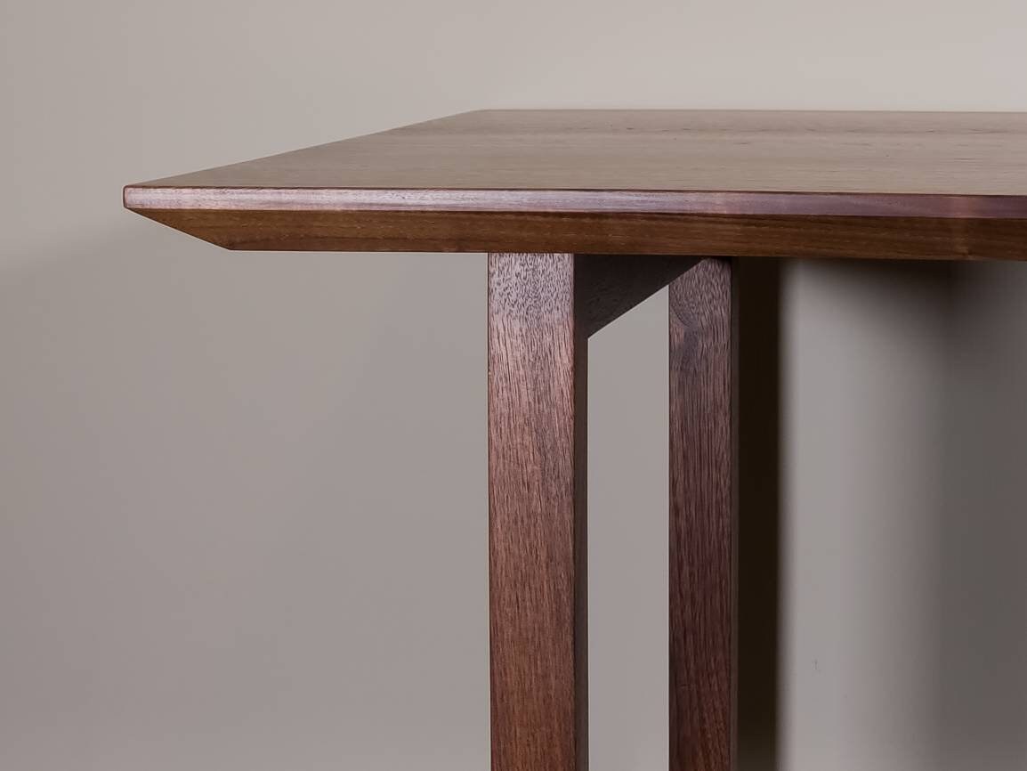 Solid Walnut Mid Century Modern Desk | Writing Desk | Office Desk - Etsy
