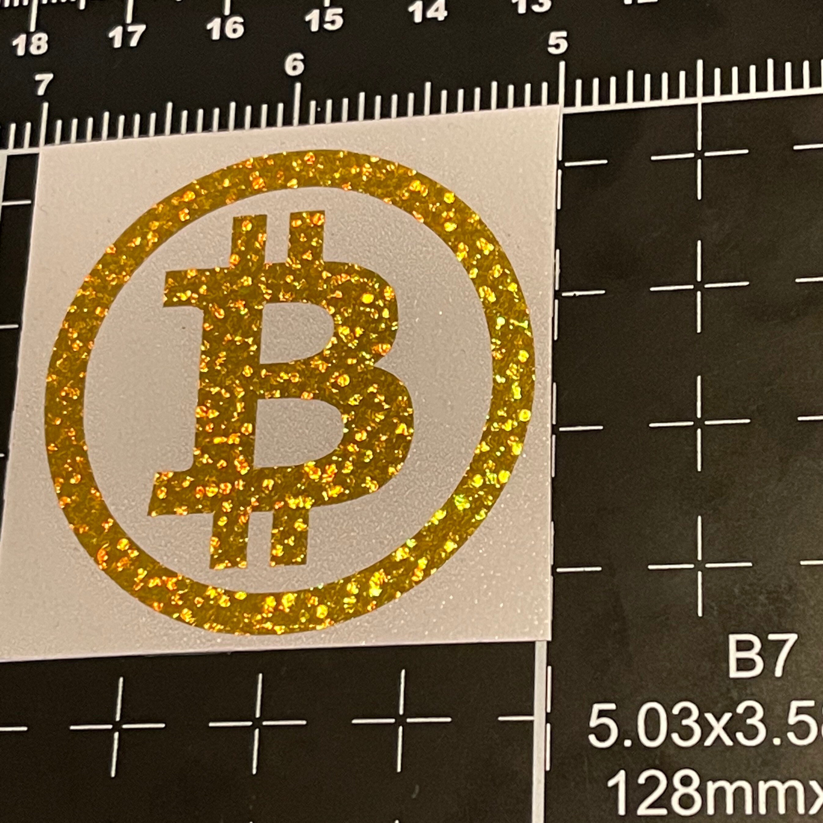 Holographic Bitcoin Logo Decal - Etsy