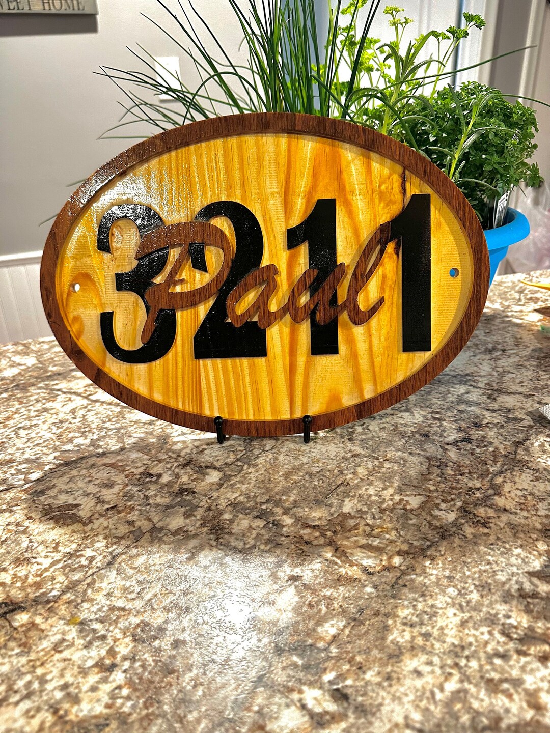 Custom Wooden House Number Sign Personalized Housewarming - Etsy