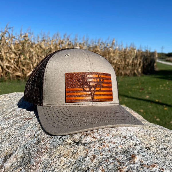 Leather Patch Hat - Etsy