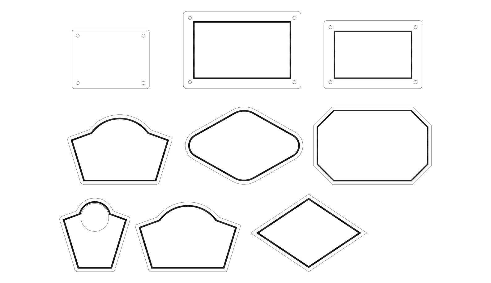 Leather Hat Patch Outlines - Etsy