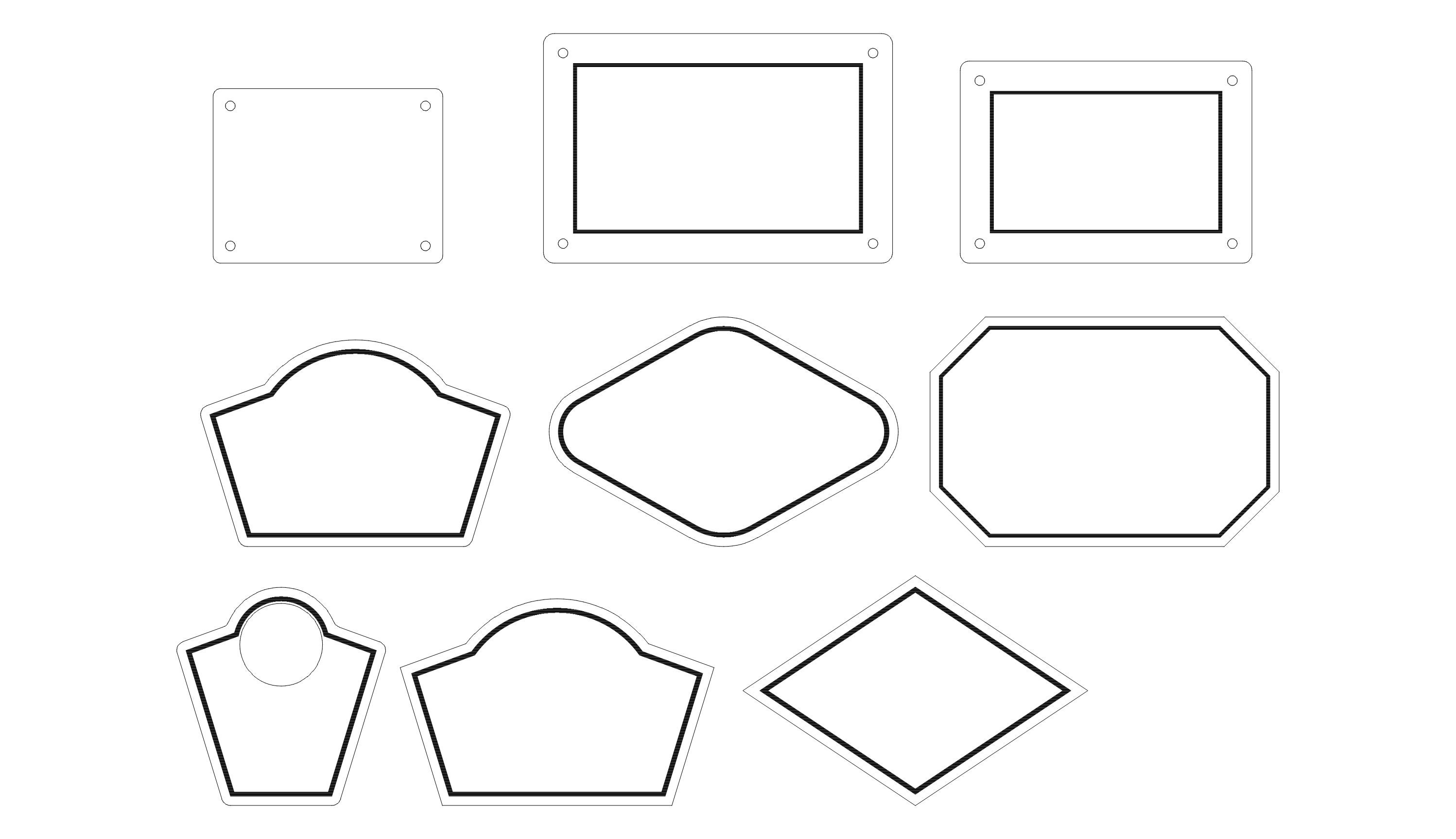 Leather Hat Patch Outlines - Etsy