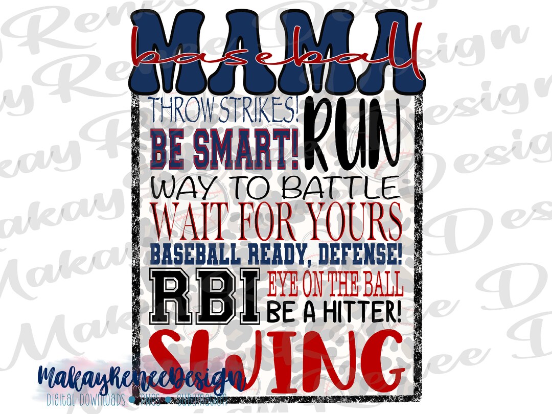 Baseball Mom Sayings PNG Game Day Shirt Sublimation Design - Etsy