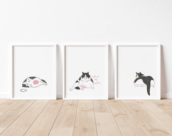 Take a Rest : Illustration Cat Illust Printable Poster - Etsy