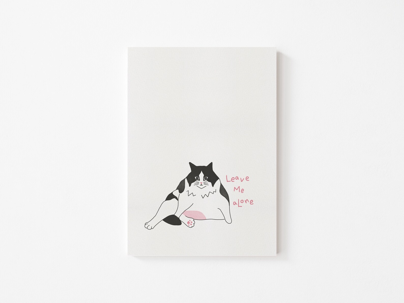 Cute Chubby Cat Drawing, Printable Poster, Cat Poster, Digital Wall Art ...