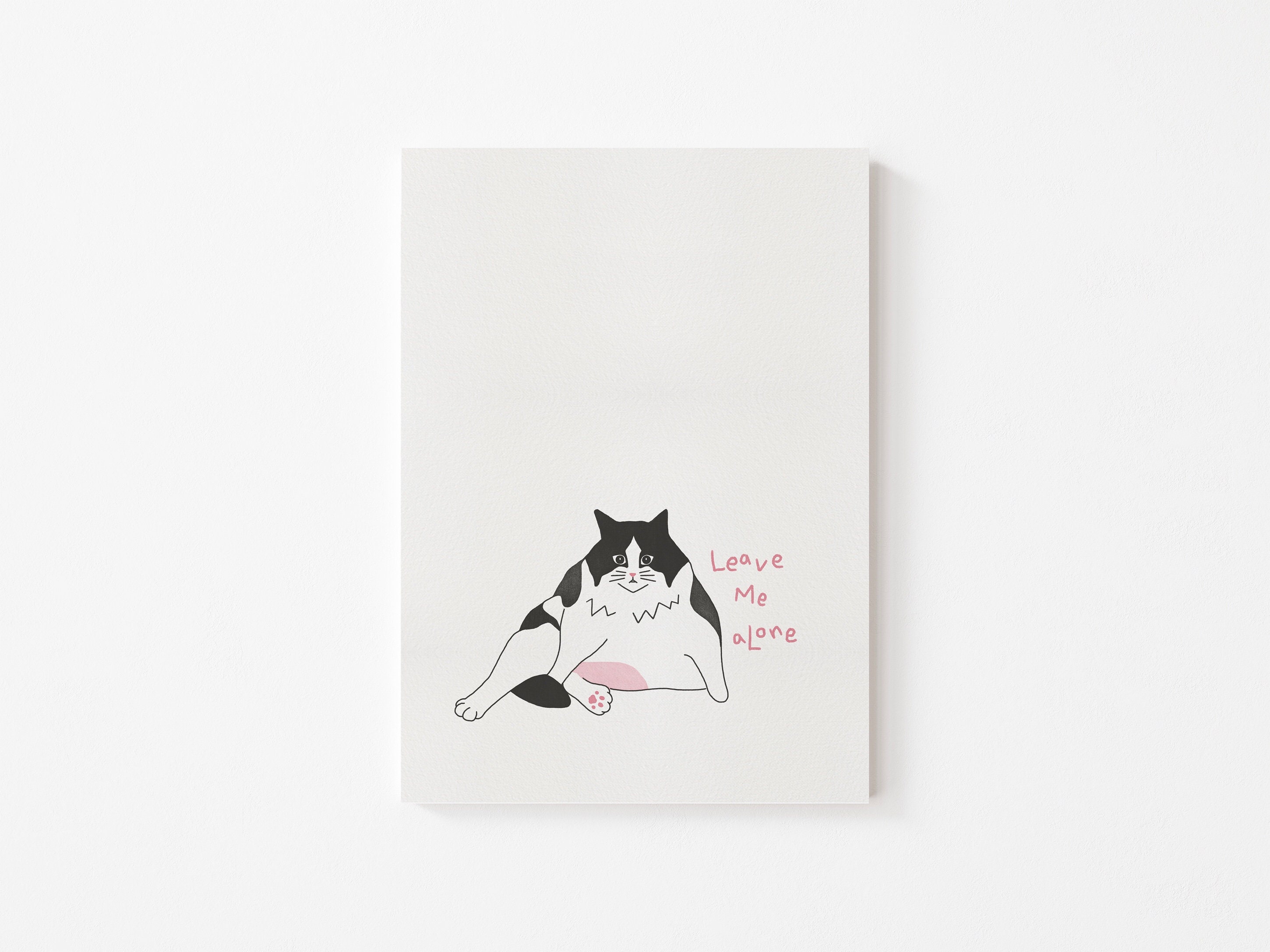 Cute Chubby Cat Art Print, Cat Poster (digital Download) - Etsy