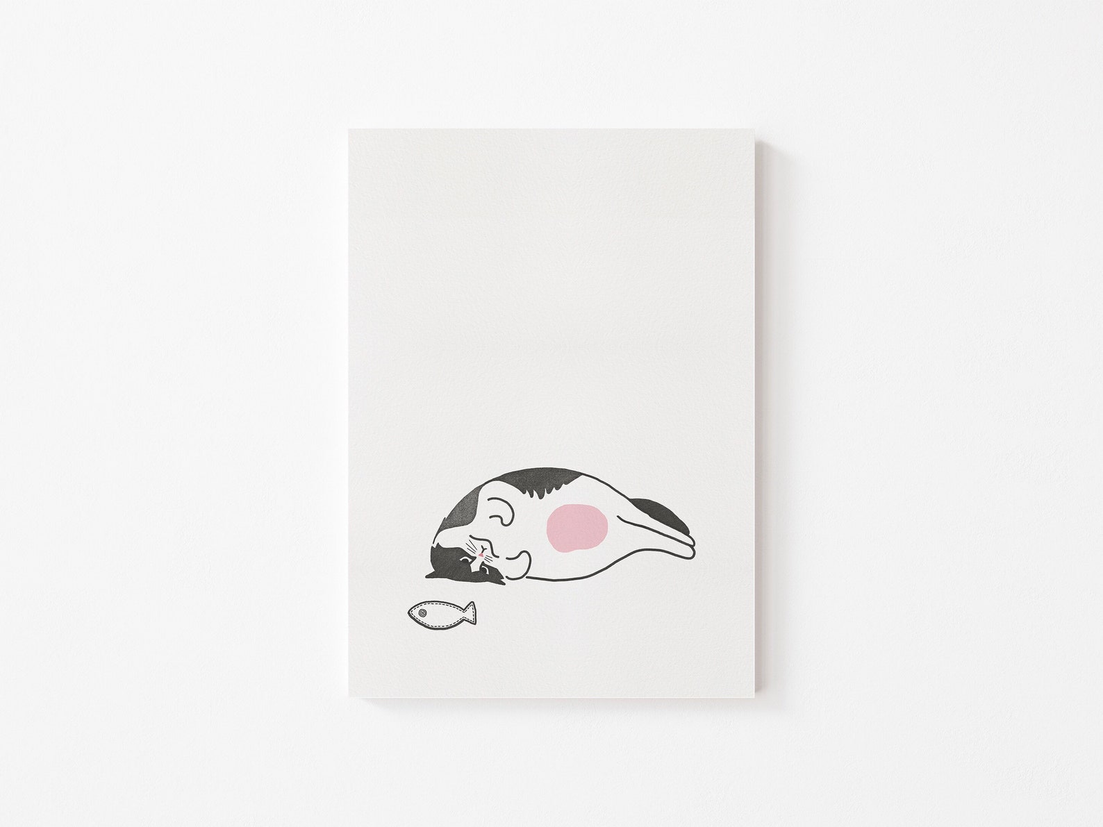 Cute Chubby Cat Drawing, Printable Poster, Cat Poster, Digital Wall Art ...