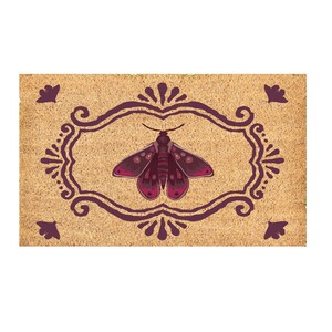 Moth Maroon Welcome Door Mat, Celestial Goth, Gothic Theme - Etsy