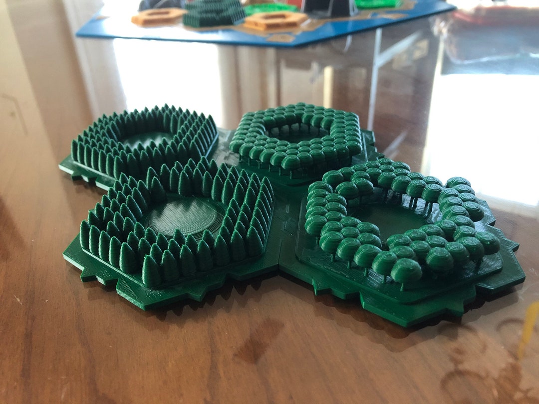 Forest/wood/lumber Resource Hex Tile Compatible With Settlers of Catan ...