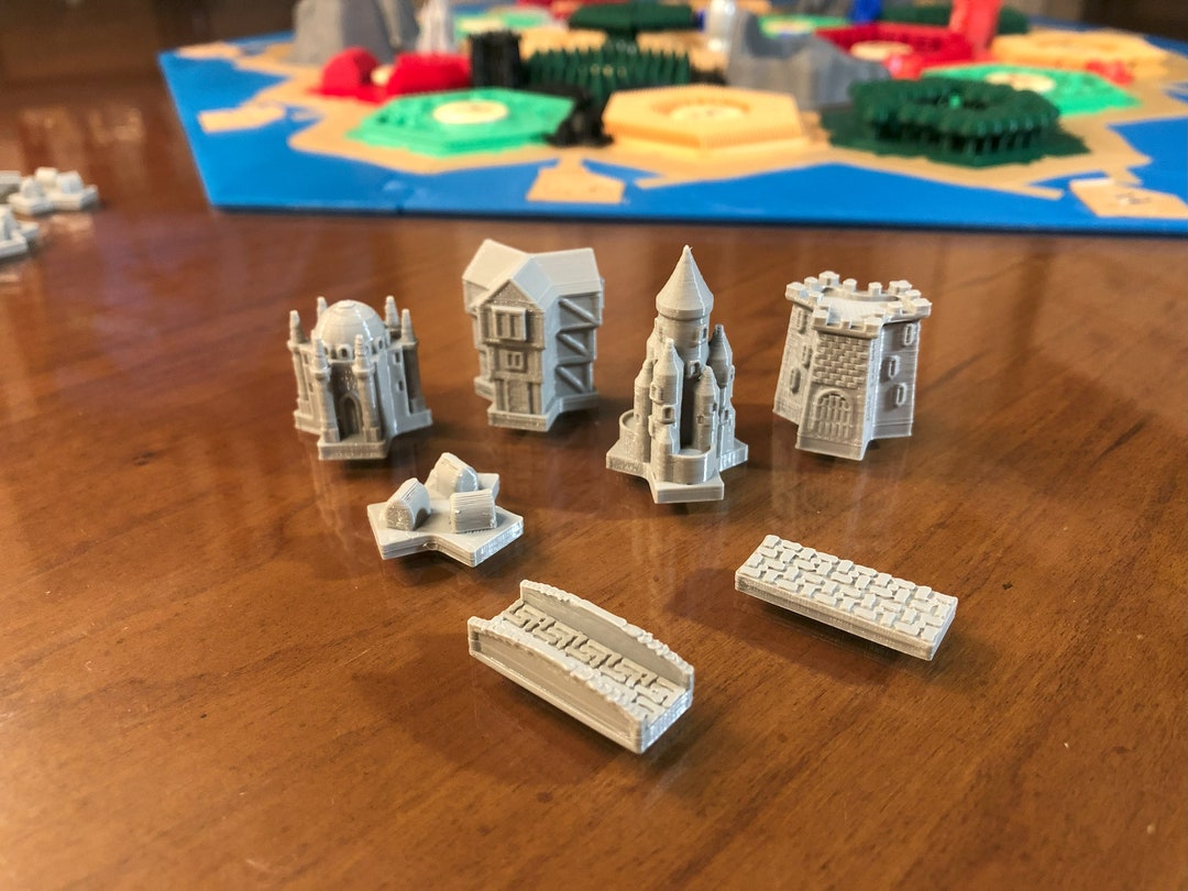 Settlement and Road Pieces Compatible With Settlers of Catan, STL File ...