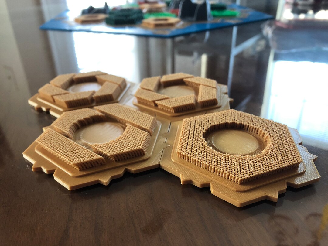 Wheat/grain Resource Hex Tile Compatible With Settlers of Catan, STL ...