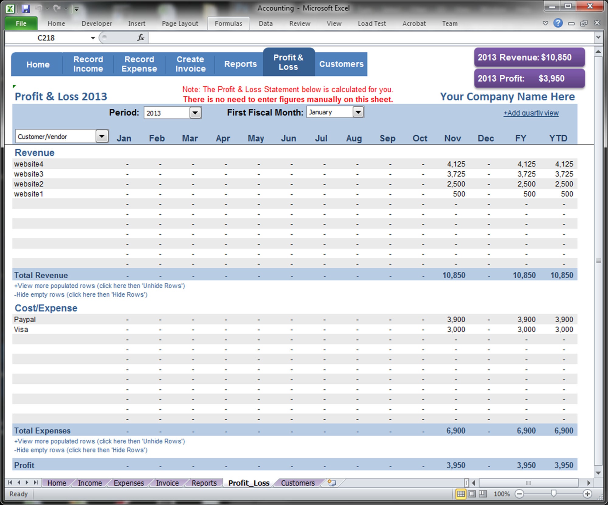 Small Business Accounting Software Workbook for Excel - Etsy