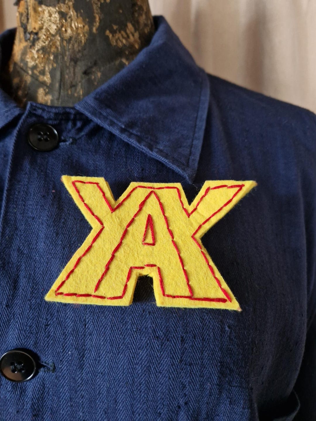 Hand-embroidered Felt Brooch YAY - Pop Art Lettering - Upcycled Brooch ...