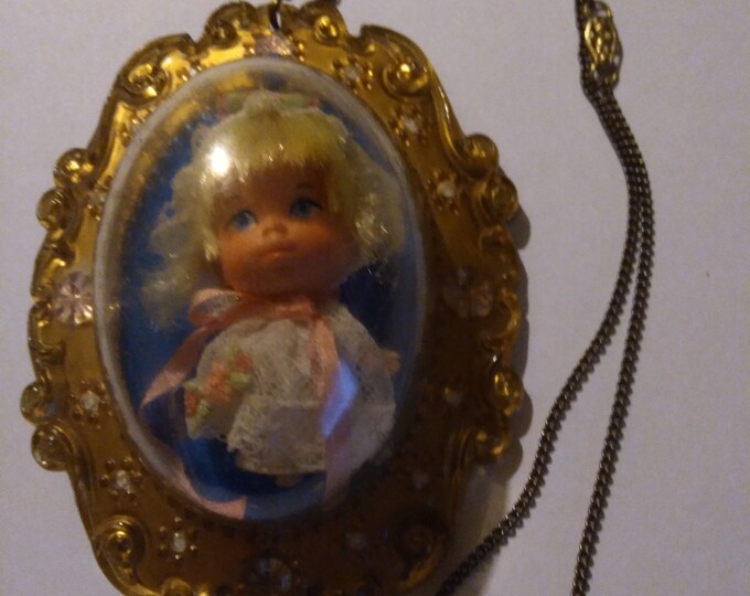 Original 1966 Mattel Liddle Kiddle Baby Larky in Gold Locket With Chain ...