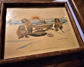 Anna Huong Alaska Art Print Reunion Eskimo Inuit Lovers Kiss - Etsy