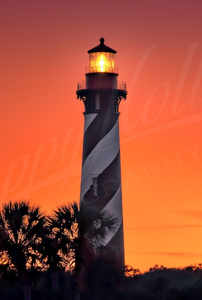 St Augustine Lighthouse , Lighthouse Photograph, Fine Art Print, St Augustine History ...