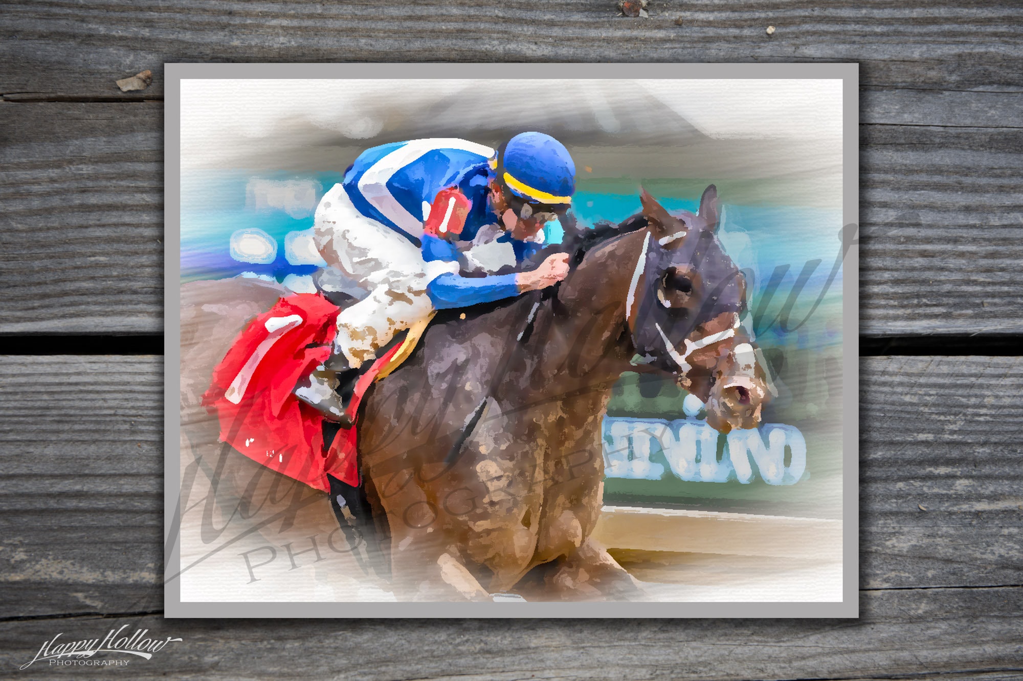 Horse Racing Photograph, Watercolor Fine Art Print Picture, Keeneland ...