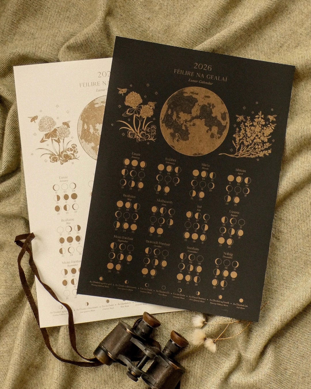 2026 Lunar Calendar / Féilire Na Gealaí - Etsy
