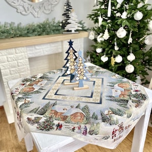 Winter Tablecloth for Christmas, Decorative Christmas Tablecloth ...