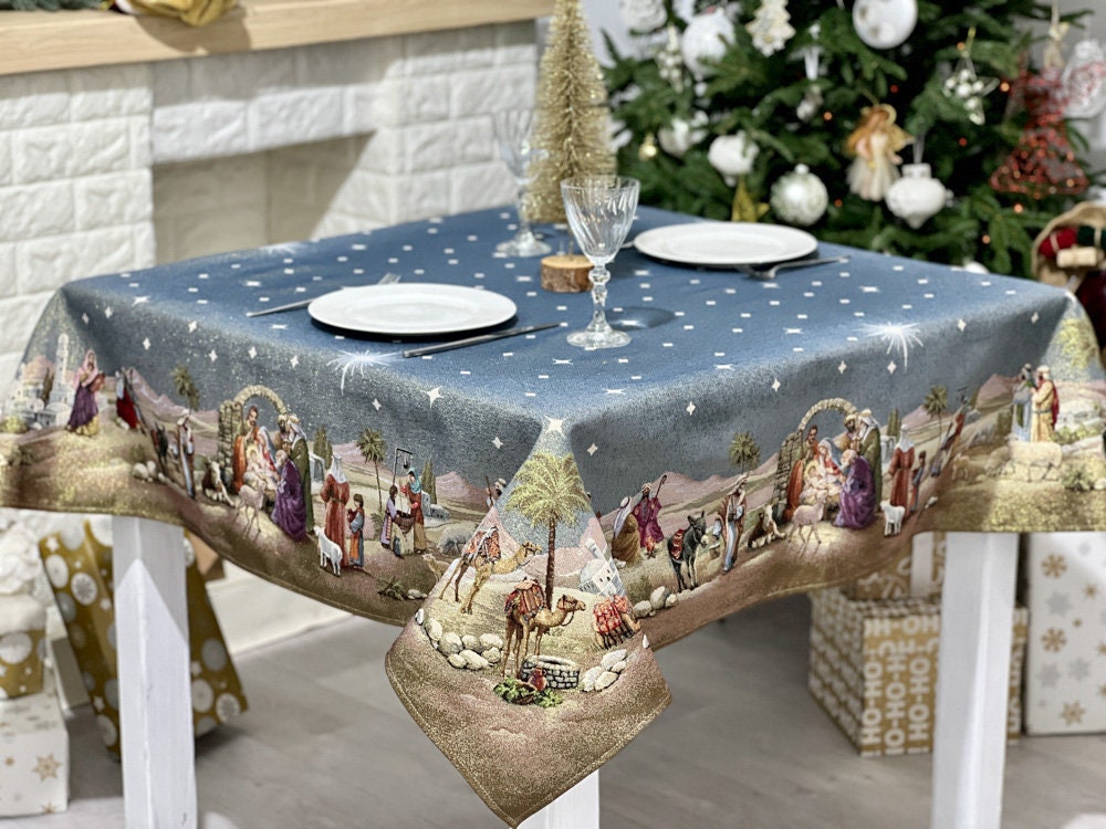 Tablecloth With Winter Scene - Etsy
