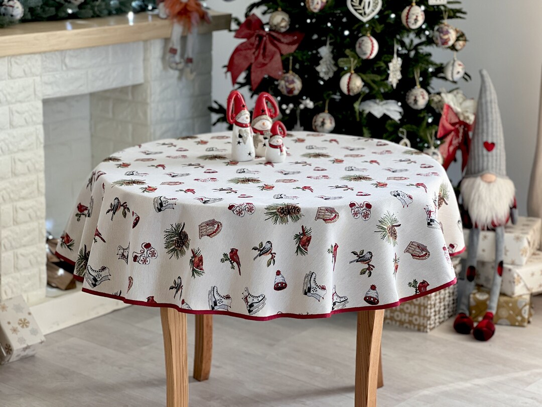 Custom Size New Year Table Cloth, Tapestry Tablecloth, Christmas ...