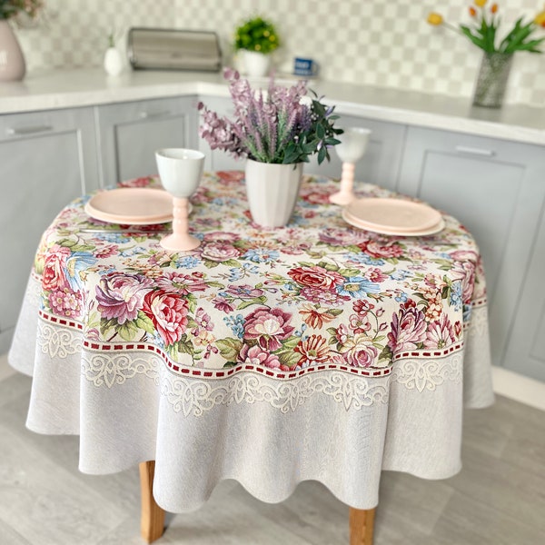 Floral Tablecloth - Etsy
