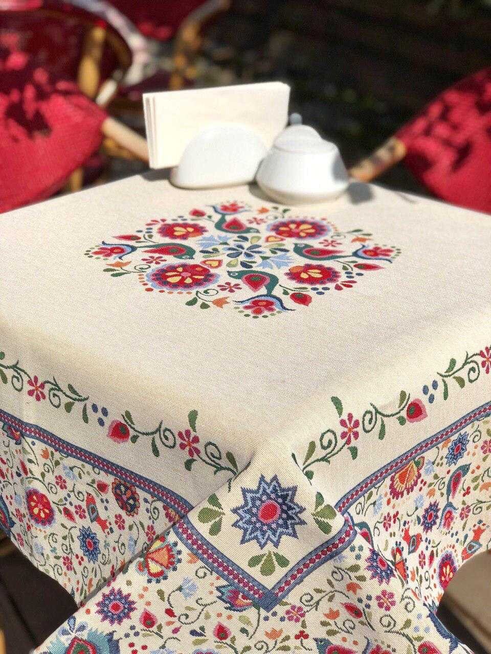 Floral Ornamented Tablecloth, Ukrainian Style, Floral Ukrainian ...