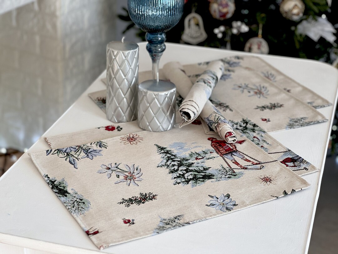 Table Linens, SET of 2 Pc, Table Placemats, Table Mat, Tea Towels ...