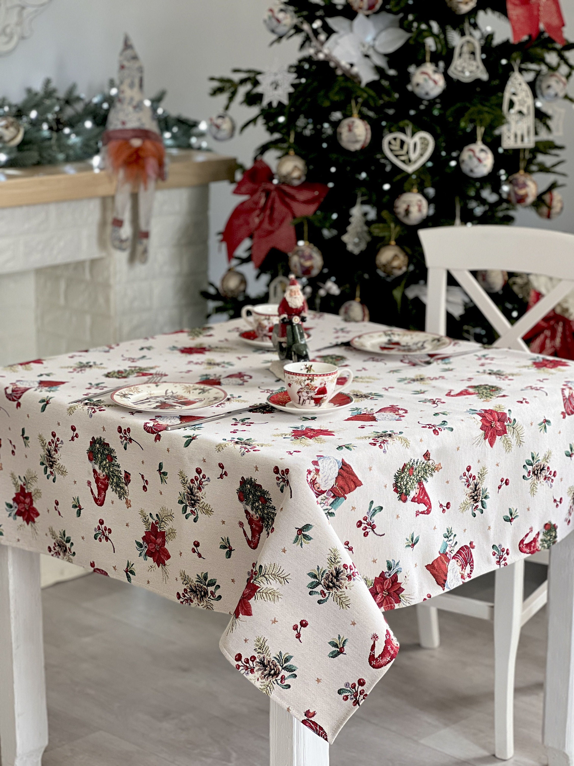Custom Size Tablecloth’s, Christmas Tapestry, New Year Family Gift ...