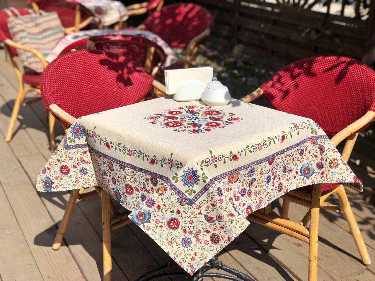 Floral Ornamented Tablecloth, Ukrainian Style, Floral Ukrainian ...