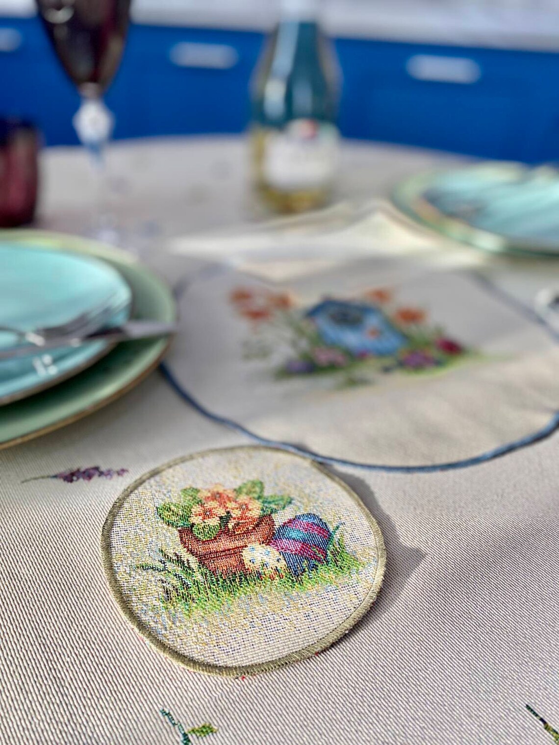 Easter Tablecloths Easter Textile Easter Tablecloth With - Etsy